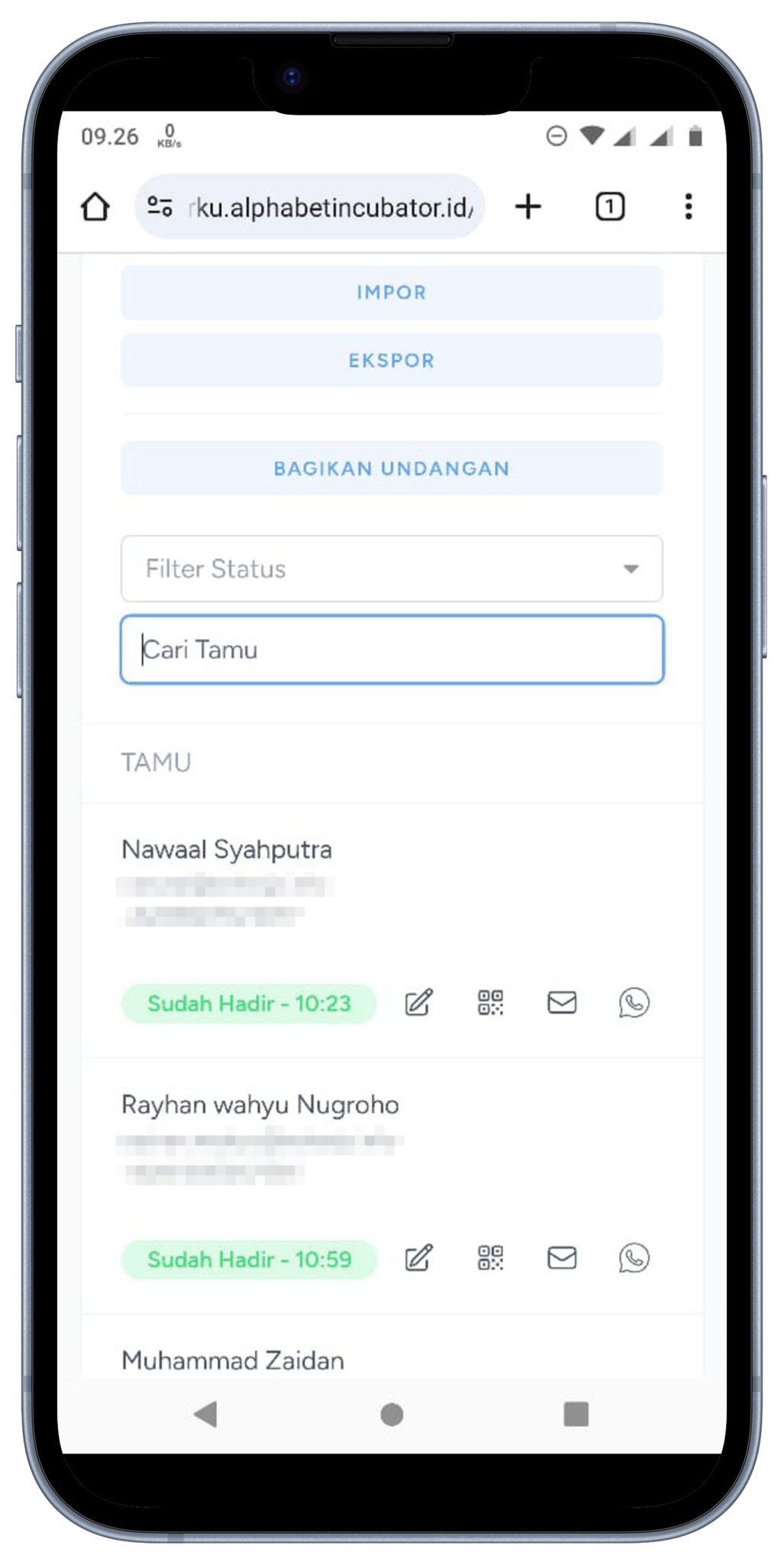 Buku Tamu Digital - Hadirku